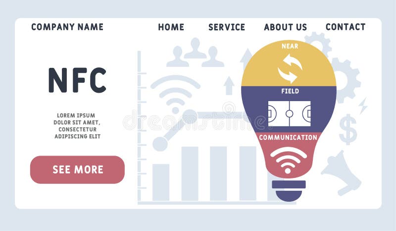 NFC - Near Field Communication Acronym, Business Concept. Stock Vector ...