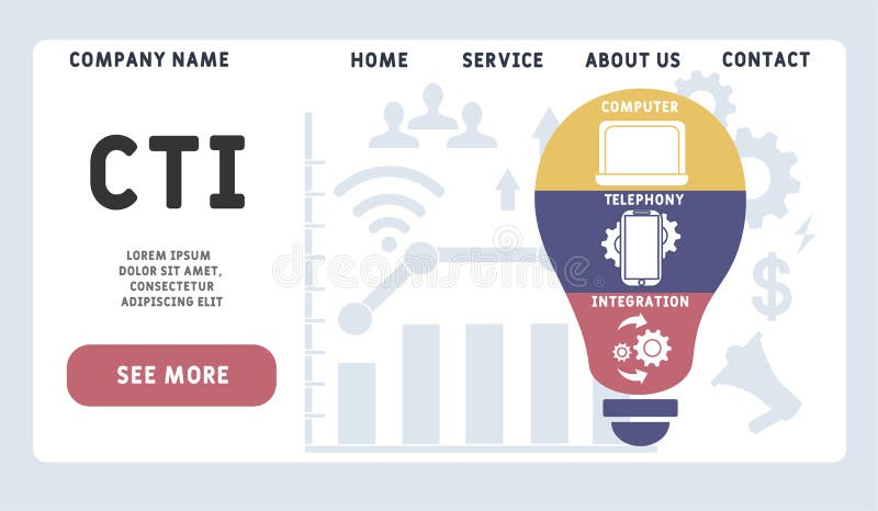 CTI - Computer Telephony Integration Acronym, Business Concept. Stock ...