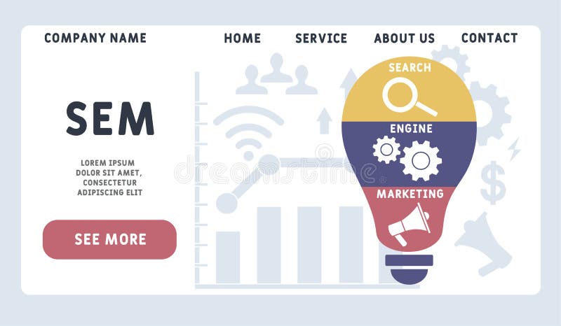 SEM - Search Engine Marketing Acronym, Business Concept. Stock Vector ...