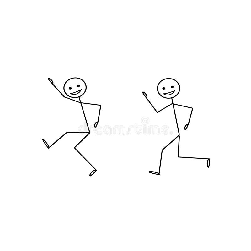 White Stick Man Running Stock Illustrations – 780 White Stick Man ...
