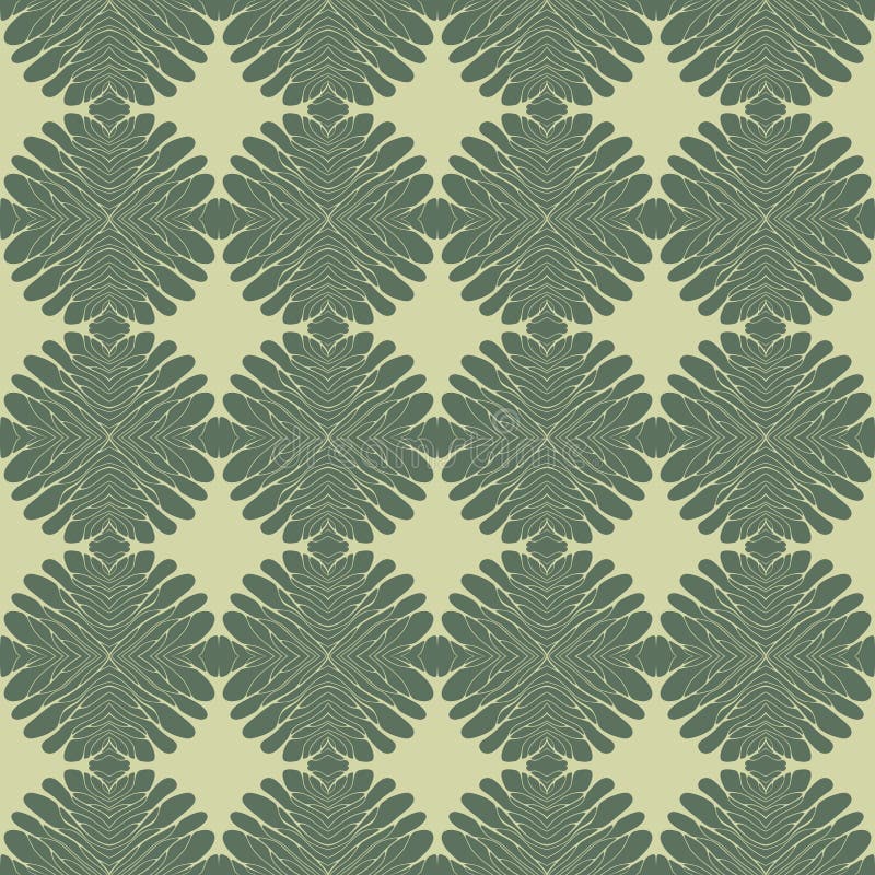 Vintage Vector Pattern in Green Colors Stock Vector - Illustration of ...