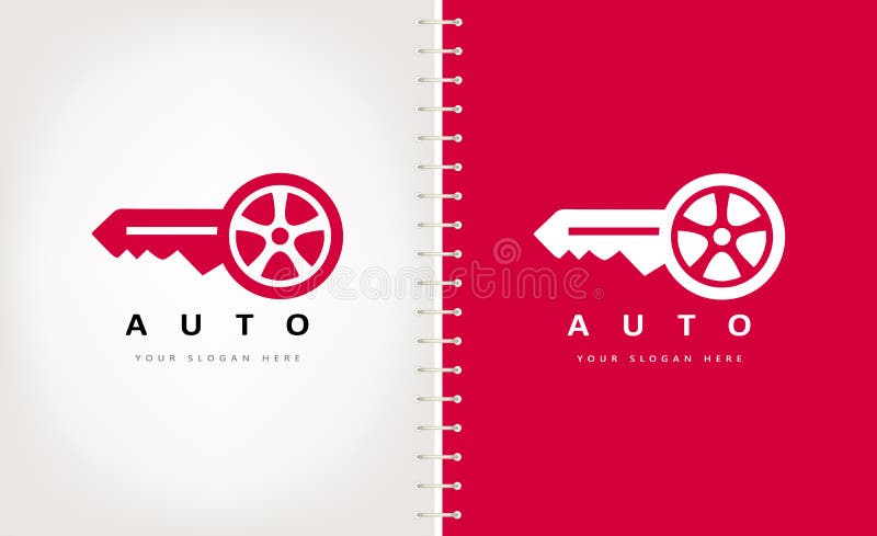 Car Key Logo Vector. Tire and Key Design Stock Vector - Illustration of ...