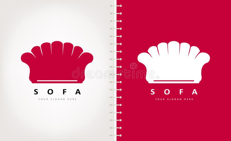 Sofa Logo Vector. Upholstered Furniture Design Stock Vector ...