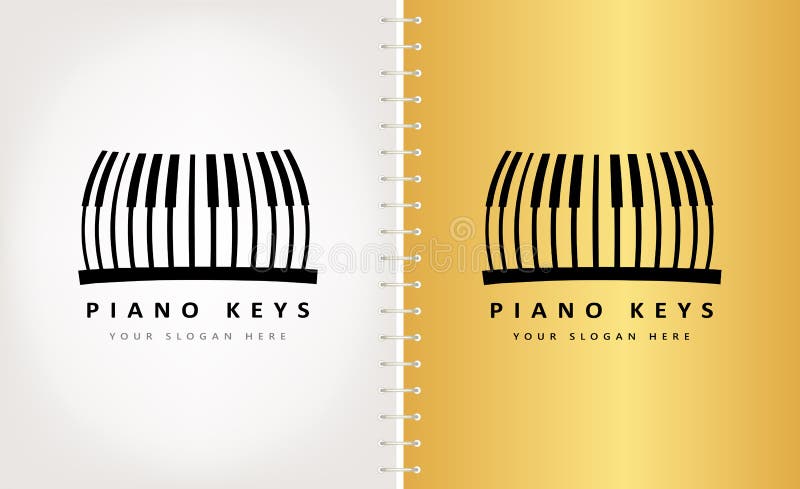 Piano Keys Logo Vector. Musical Instrument Design Stock Vector ...