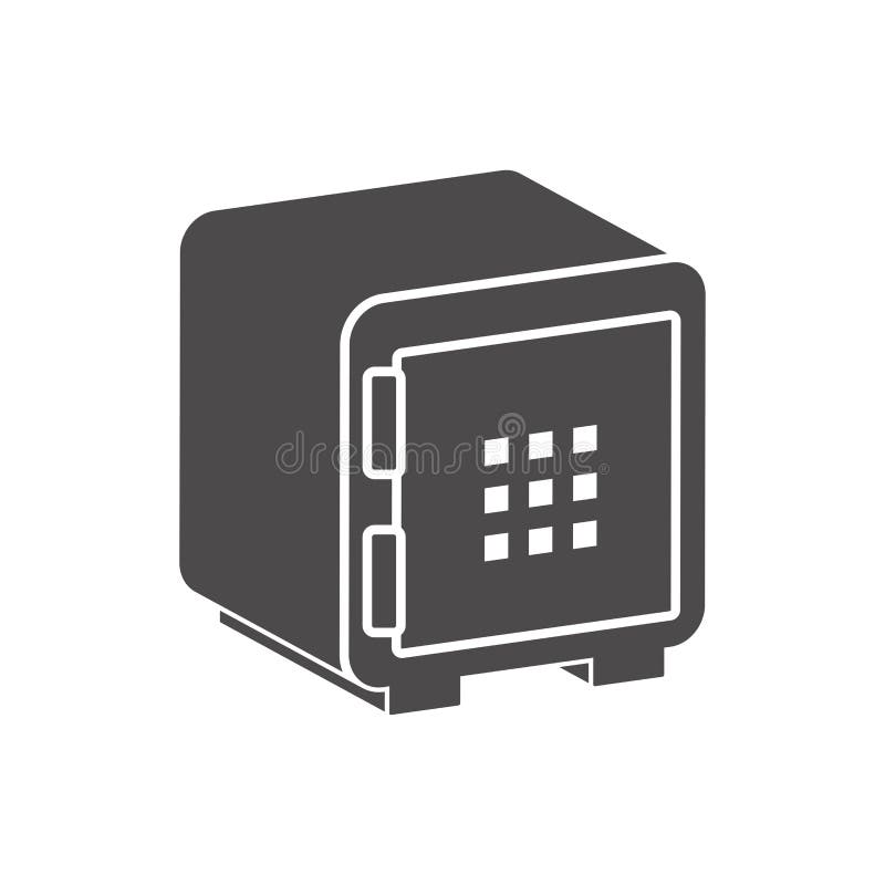 Safe with a Numerical Code Icon in Flat Style. Stock Vector ...