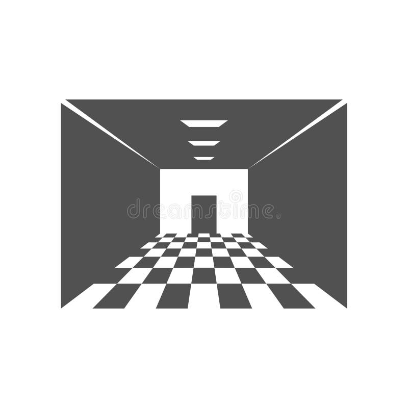 Corridor Icon in Flat Style. Stock Vector - Illustration of style ...