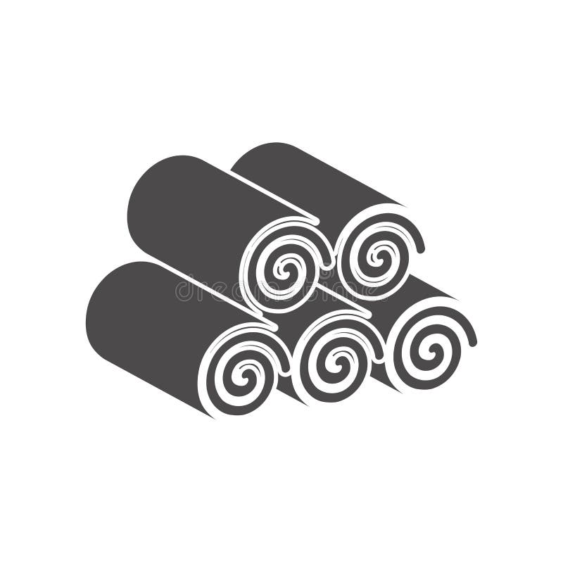 Lawn Rolls Icon in a Flat Style. Stock Vector - Illustration of peeled ...