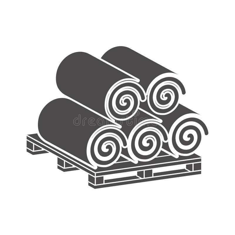 Turf Rolls.Lawn Rolls on Pallet Icon in Flat Style Stock Vector ...