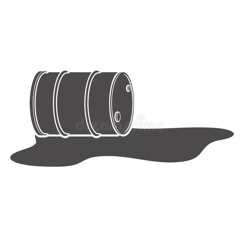 Damaged metal barrel icon. stock vector. Illustration of icon - 208814735
