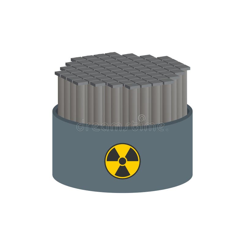 Nuclear Reactor with Graphite Rods. Stock Vector - Illustration of ...