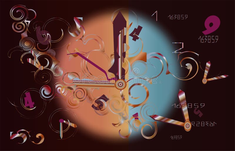 Clock and Time. What Came before Stock Vector - Illustration of dark ...