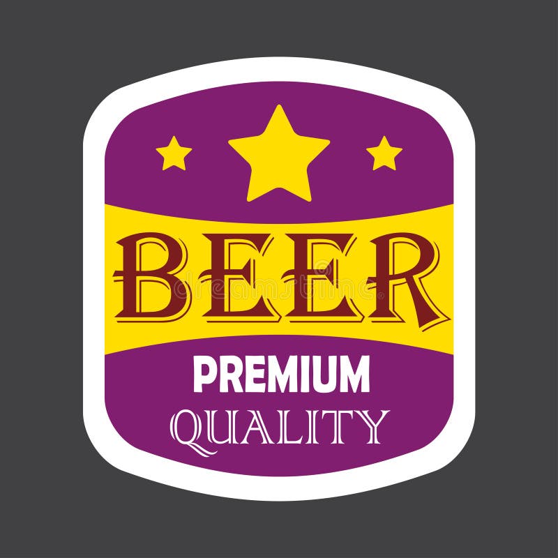 Beer Label with Premium Quality Sign. Vector Illustration Stock Vector ...
