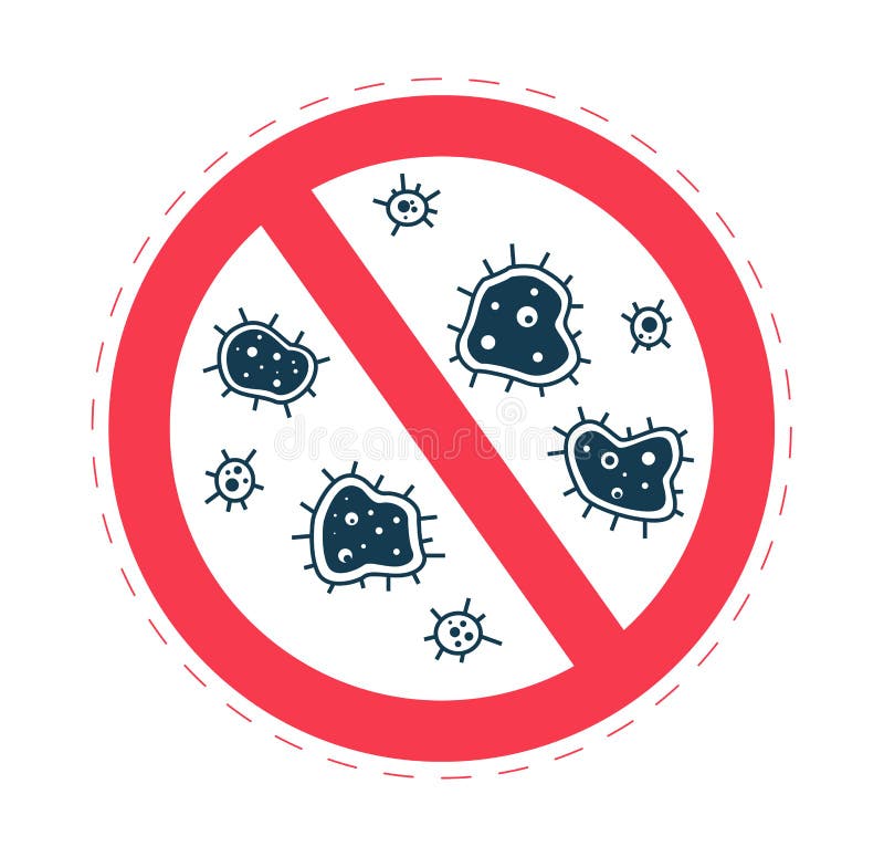 Say Stop To Viruses Sign, Corona, Bacteria, Infections, Fungi and ...