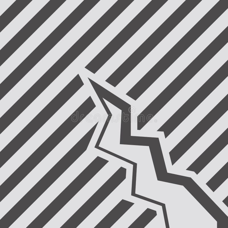 Crack in the Ground Icon in Flat Style.Vector Illustration. Stock ...