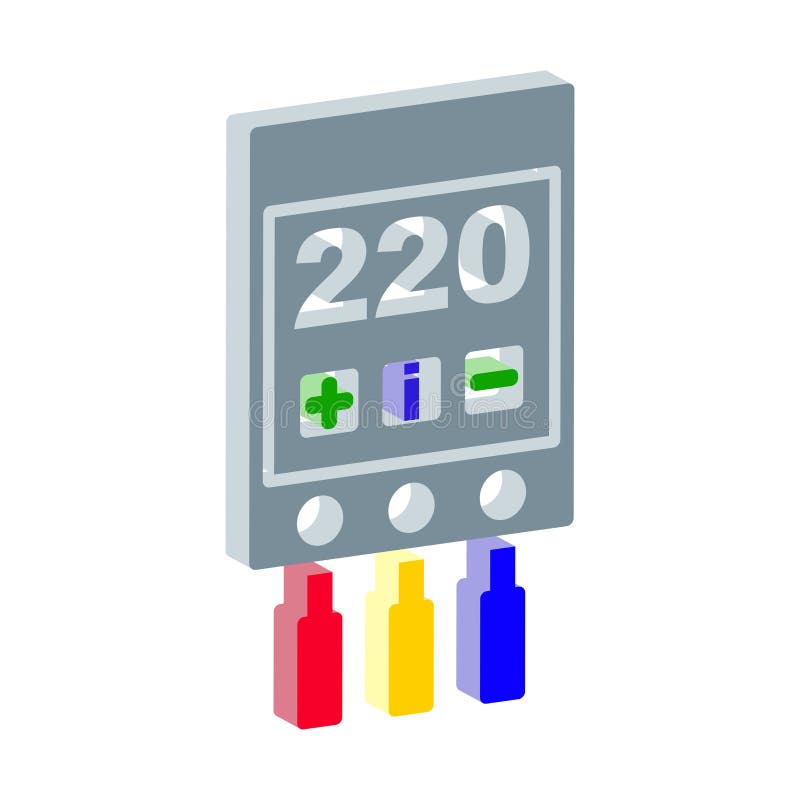 Voltage Relay Icon.Isometric and 3D View. Stock Vector - Illustration ...