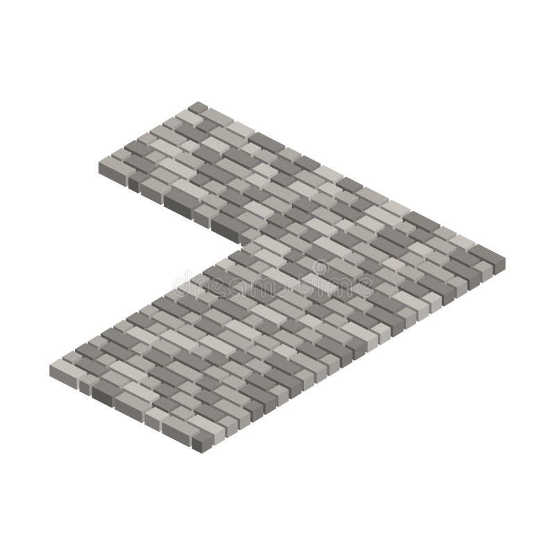 Layout Example of Paving Slabs.Vector Isometric and 3D View. Stock ...