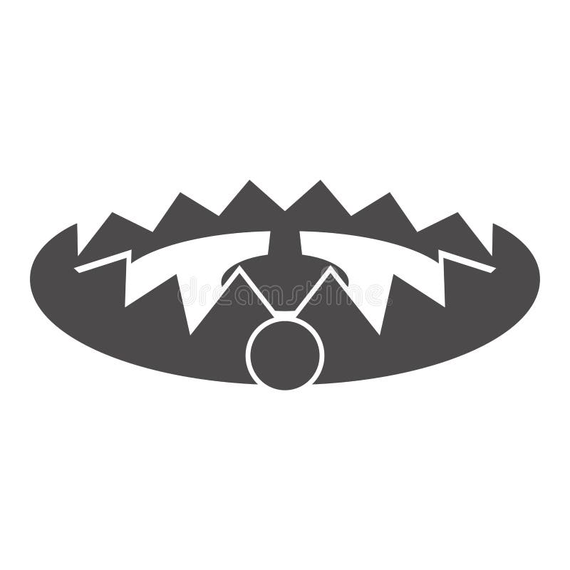 Trap with Spikes for Hunting Animals Icon in a Flat Style.Vector ...