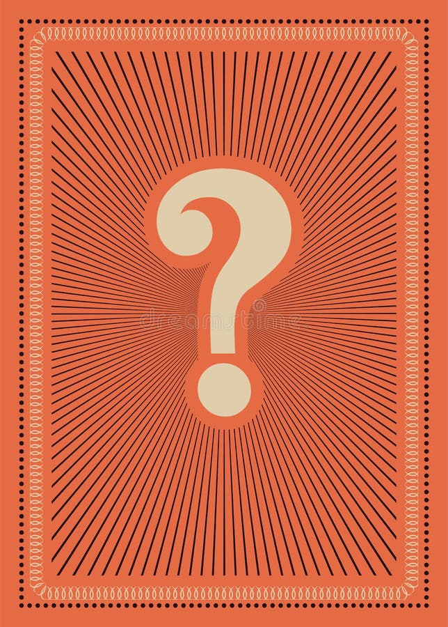 Question Mark Vintage Style Poster. Retro Vector Illustration. Stock ...
