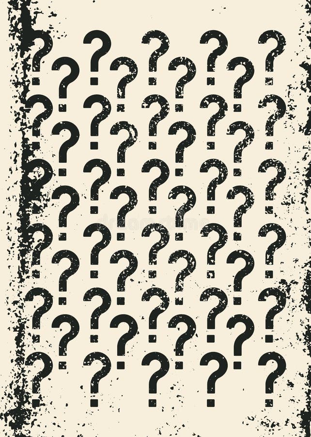 Question Mark Typographical Grunge Vintage Style Poster. Retro Vector ...
