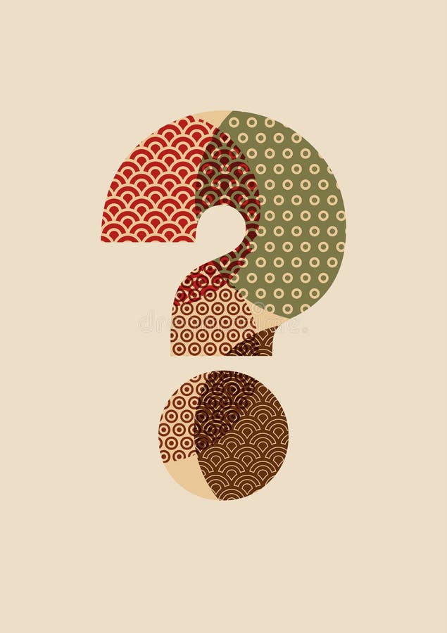 Question Mark Abstract Geometric Pattern Poster. Retro Vector ...
