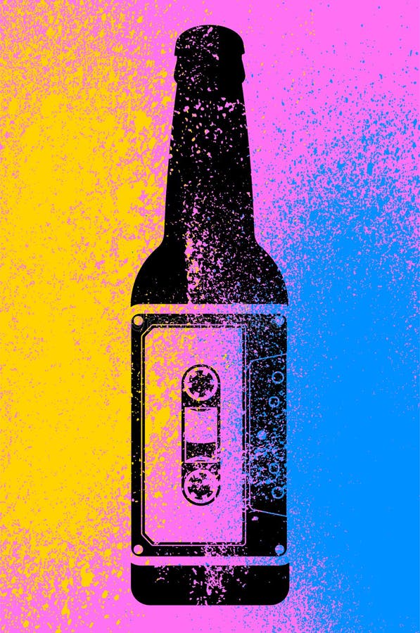 Music Beer Bar Splash Stencil Style Typographic Grunge Poster Design ...