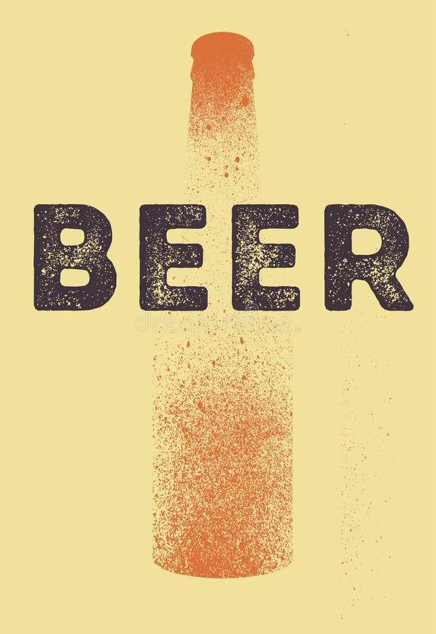 Beer Typographical Vintage Splash Style Grunge Poster Design. Retro ...