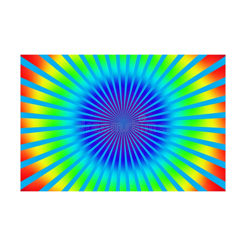 Dynamic Abstract Vector Background with Rainbow Rays Forming a Wheel ...