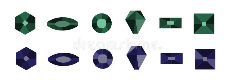 Malachite Gemstone and Purple Crystals Logo for Business Stock Vector ...