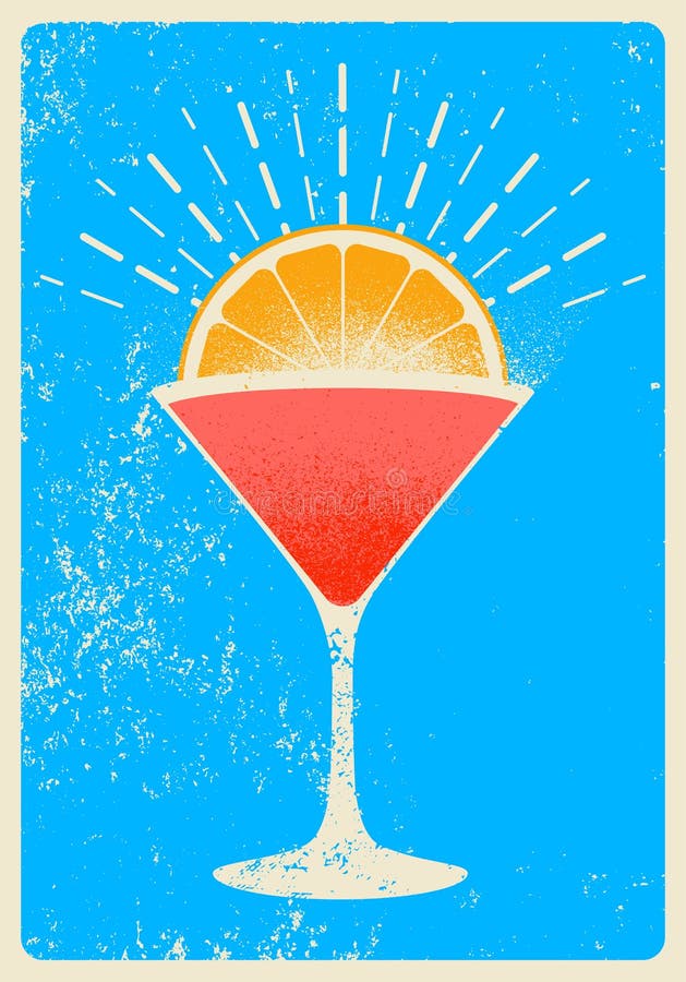 Cocktail Typographical Vintage Style Grunge Poster or Menu Design ...
