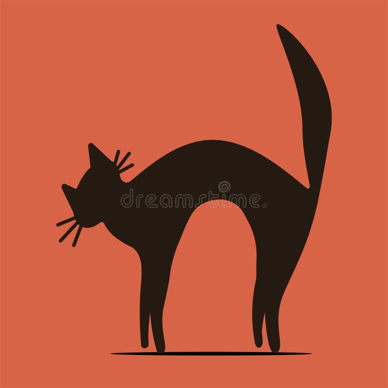 Black cat icon stock vector. Illustration of greeting - 255523386