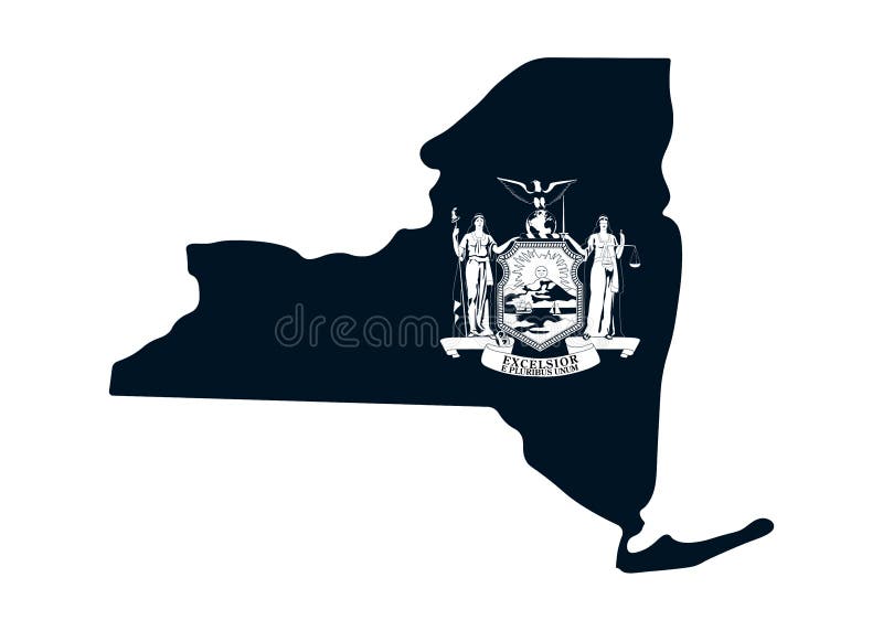 New York State Map Vintage Stock Illustrations – 241 New York State Map ...