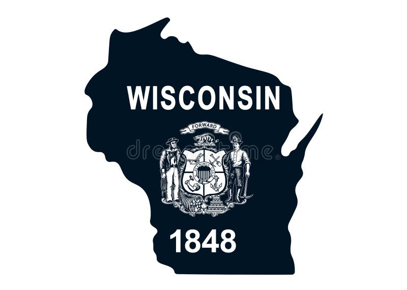 Wisconsin. Set of USA Official State Symbols Stock Illustration ...