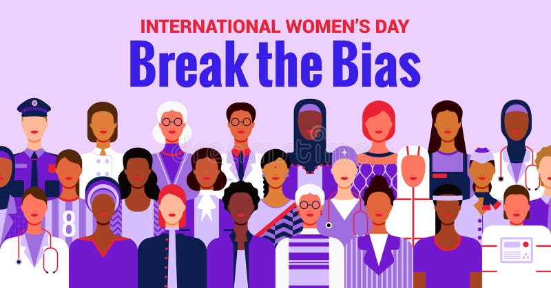 International Womenâ€™s Day. Break the Bias Banner Stock Illustration ...