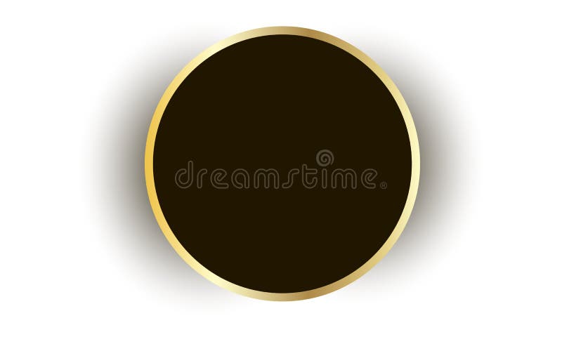 Vip Invintation Button with Gold Crown, Border and Text on Black Marble ...