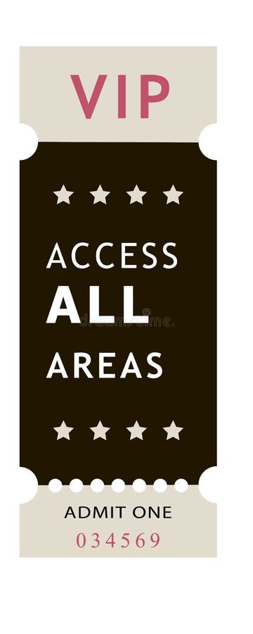 Vip Ticket Illustration. Admit One Illustration Stock Vector ...