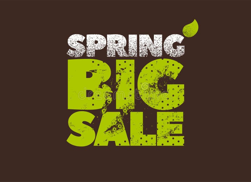 Spring Big Sale Typographical Vintage Style Grunge Poster Design. Retro ...