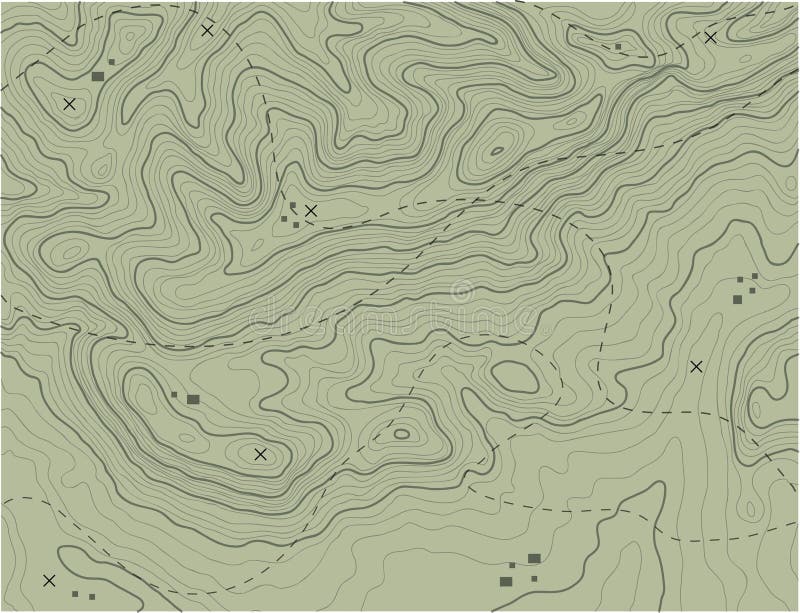Abstract Topographic Isoline Map Background Stock Illustration ...