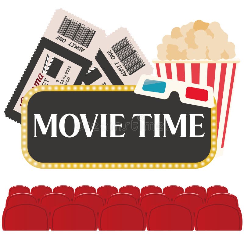 Movie Time 10 EPS Icon, Vector, Illustration, Symbol Stock Illustration ...