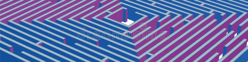 Vector banner with maze stock vector. Illustration of alley - 281262270