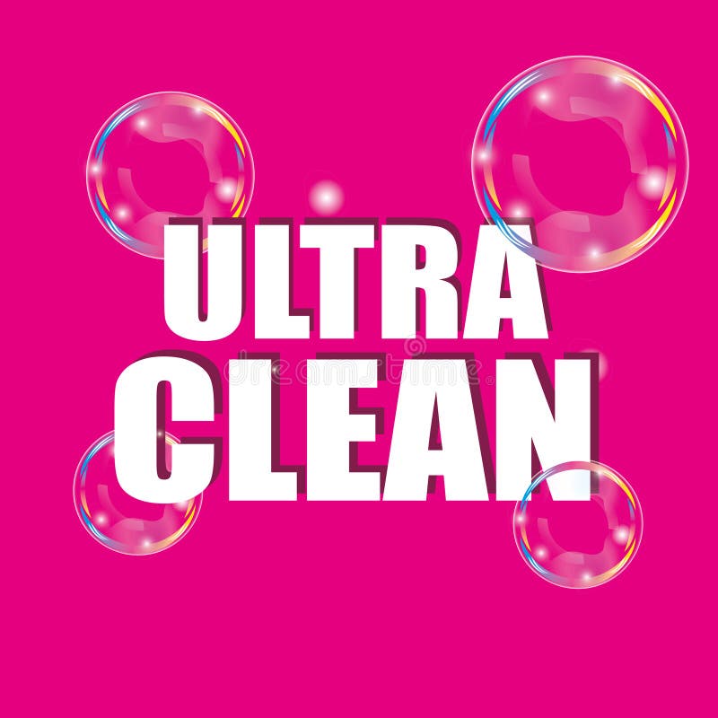 Ultra Clean, Soap Bubble Icon Vector Illustration Stock Illustration ...