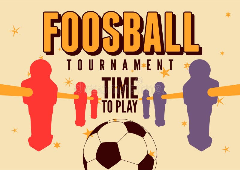 Foosball Table Soccer Tournament Typographical Vintage Style Poster ...