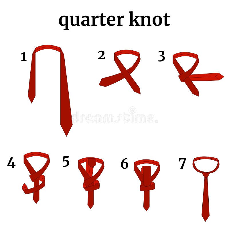 Infographic with a Step-by-step Way To Tie a Tie Stock Vector ...