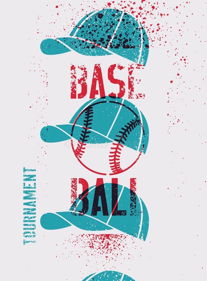 Baseball Tournament Typographical Grunge Stencil Splash Style Poster ...