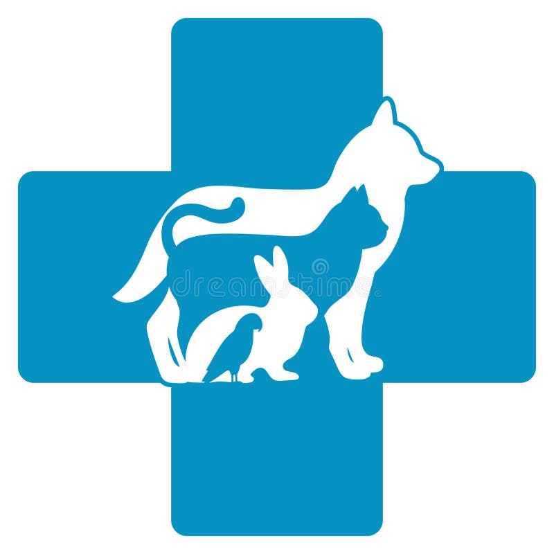 Illustration Veterinary and Animal Care.Pets with a Medical Cross Stock ...