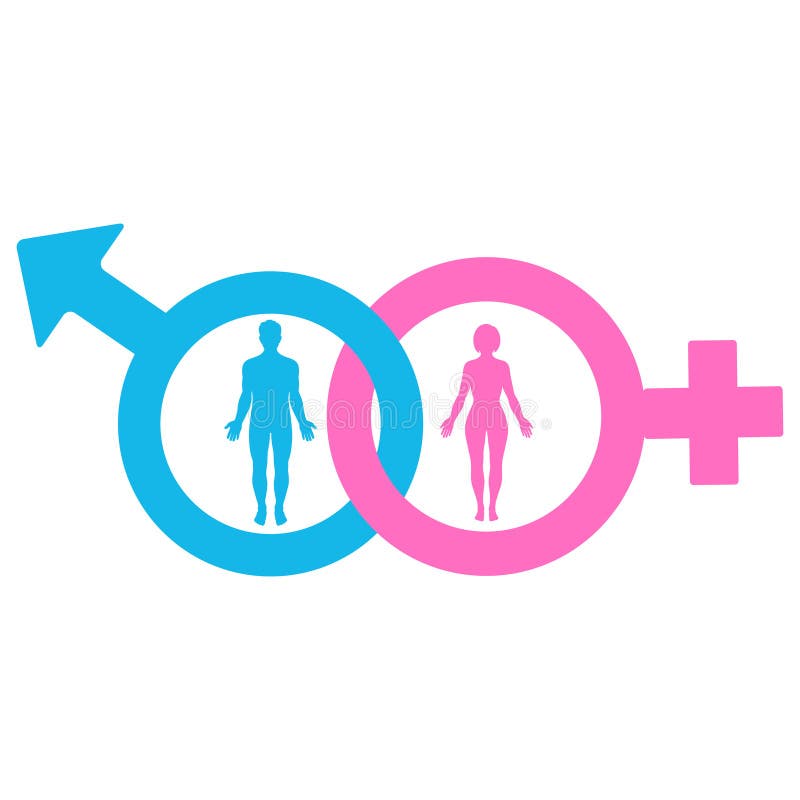 Gender Equality Concept. Male and Female Gender Symbol Stock Vector ...