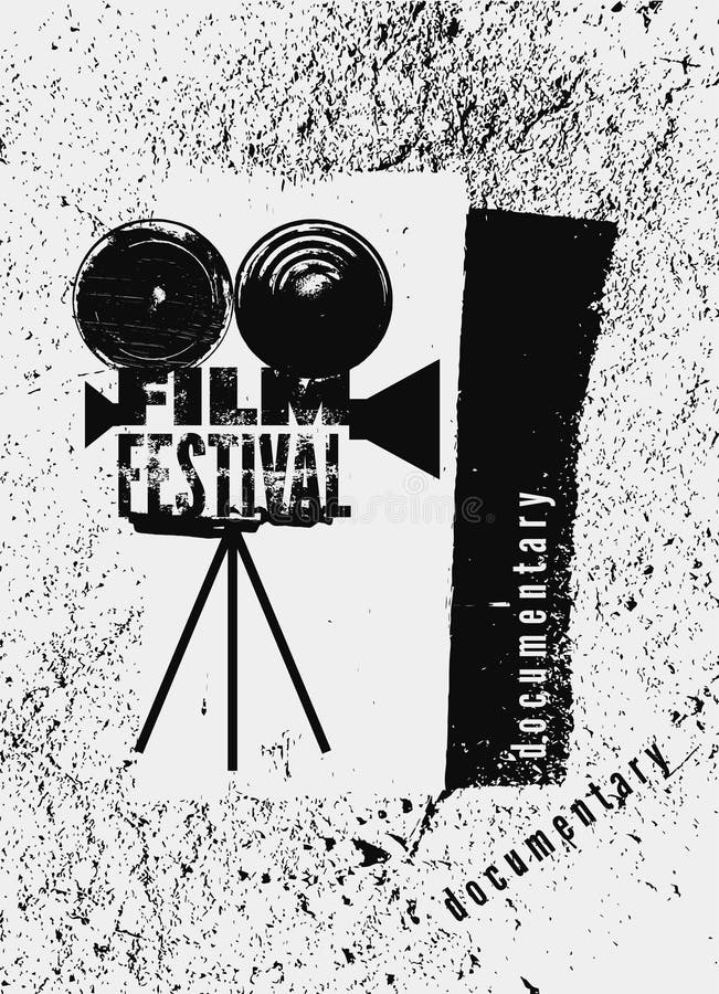 Film Festival Documentary Typographical Vintage Grunge Style Poster ...
