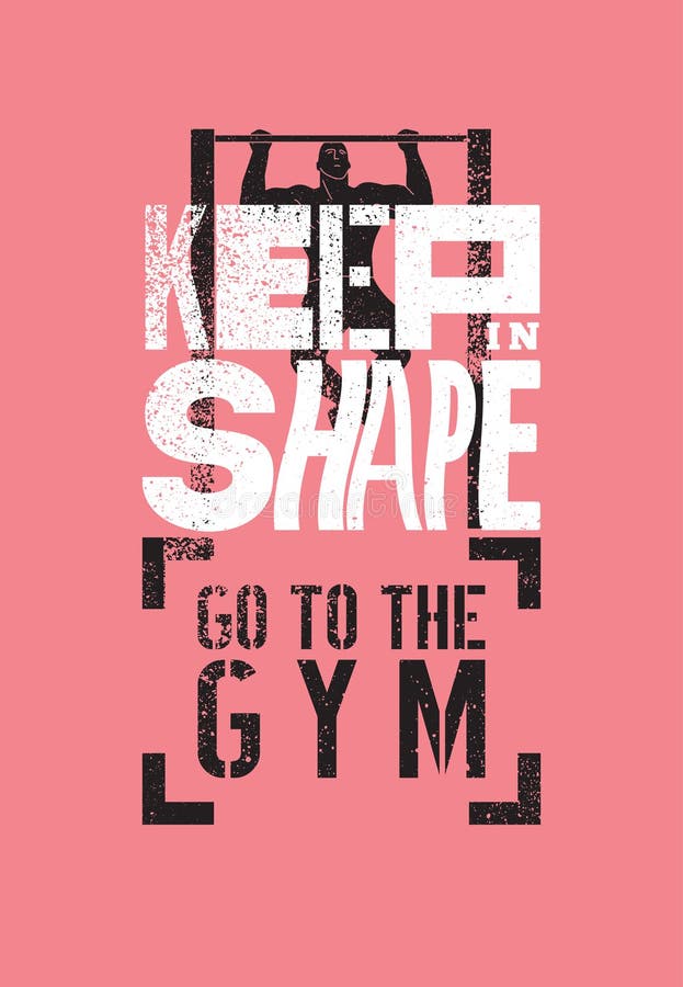 Gym Club Typographic Vintage Grunge Motivational Poster Design with ...