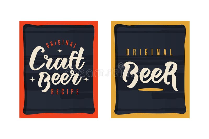 Craft Beer. Original Recipe. Original Beer. Modern Vector Illustration ...