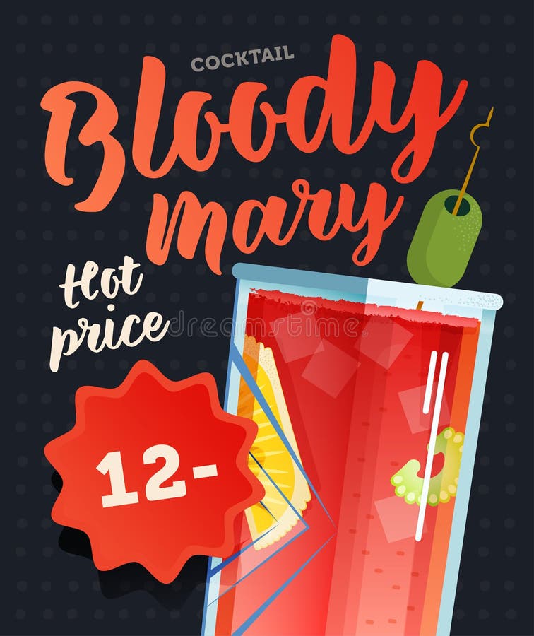 Social Media Ads with Cocktail Against Dark Background with Price Badge ...