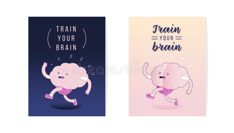 Tired Brain Sleeping in Bed Vector Cartoon Illustration Stock Vector ...